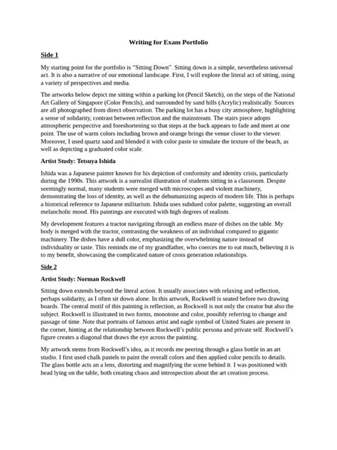 Statement Exam Portfolio Pdf