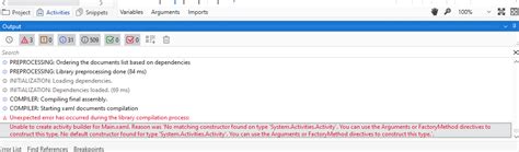 No Matching Constructor Found On Type Systemactivitiesactivity