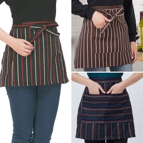 Bar Pub Cafe Cooking Half Apron Kitchen Waist Aprons New Work Apron