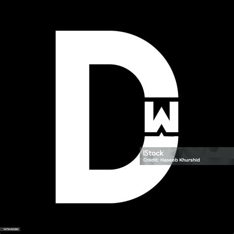 최소한의 Dw 로고 고급스러운 배경에 Wd 편지의 아이콘입니다 Dw 모노그램 이니셜을 기반으로 한 로고 아이디어 전문적인 다양한