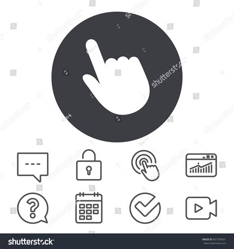 Click Pointer Icon Hand Finger Cursor เวกเตอร์สต็อก ปลอดค่าลิขสิทธิ์ 667254331 Shutterstock