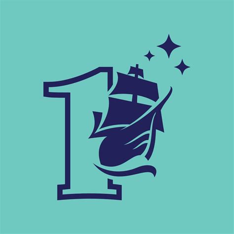 Numeric 1 Old Sail Boat Logo 12068411 Vector Art At Vecteezy