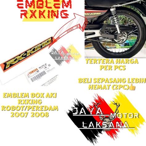 Jual Stiker Sticker Logo Emblem Box Aki Rx King Rxking Peredam Robot Original Shopee