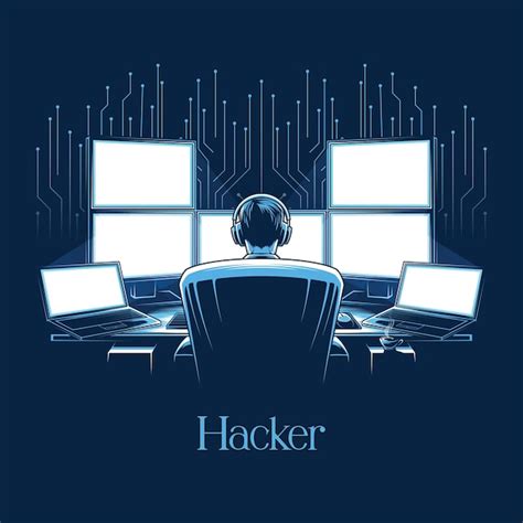 Premium Vector Best Hacker Illustration