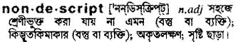 Nondescript Bengali Meaning Nondescript Meaning In Bengali At