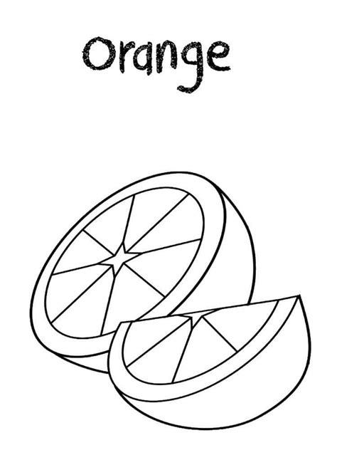 Coloriage Moitié d orange et tranche Dessin gratuit à imprimer