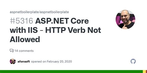 ASP NET Core With IIS Verb Not Allowed Issue 5316