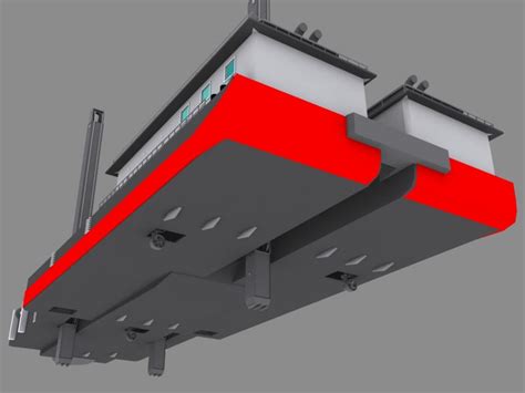 European Barge Dredger 3d 3ds
