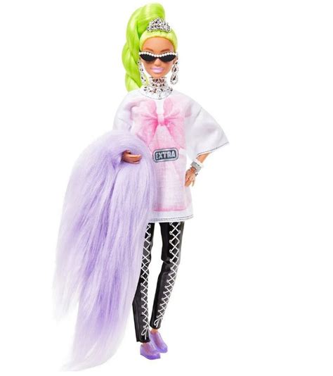 Кукла Barbie Экстра с зелеными неоновыми волосами HDJ44 - купить с ...