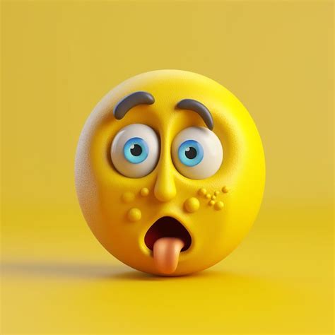Premium Ai Image 3d Confused Emoji Face