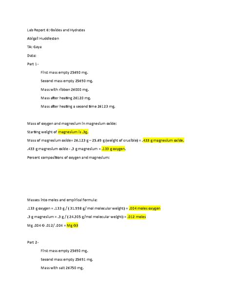 Pre Lab Note Book Example An Example Of Pre Lab Report Purposeobjective Write The Objective Pre Lab Note Book Example An Example Of Pre Lab Report Purposeobjective Write The Objective