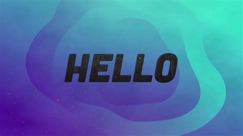 Premium Stock Video Animation Of Hello Text Over Shapes On Blue Background