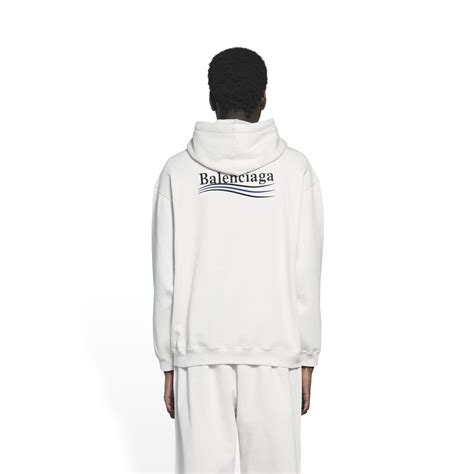 Mens Political Campaign Hoodie Medium Fit In White Balenciaga Us