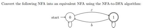 Solved Convert The Following NFA Into An Equivalent NFA Chegg Com