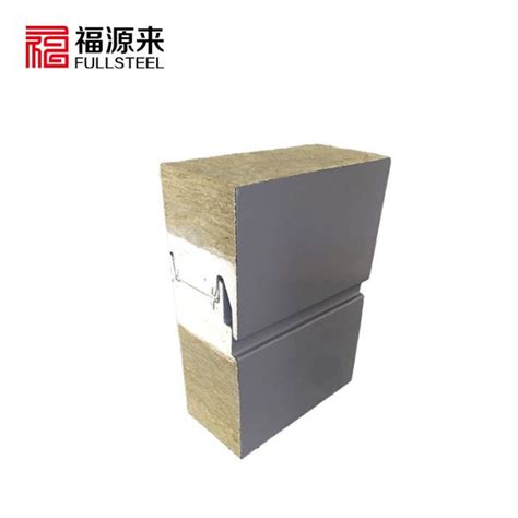 聚氨酯封边岩棉复合板聚氨酯侧封岩棉复合板产品图片，聚氨酯封边岩棉复合板聚氨酯侧封岩棉复合板产品相册 无锡市福源来彩板型钢有限公司