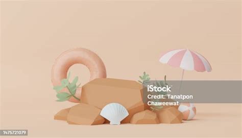 3d 연단은 여름 개념으로 제품 프레젠테이션을 의미합니다 화장품 광고를위한 받침대 플랫폼 0명에 대한 스톡 사진 및 기타 이미지