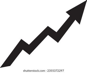 Arrow Graph Pointing Icon Vector Stock Vector Royalty Free Shutterstock