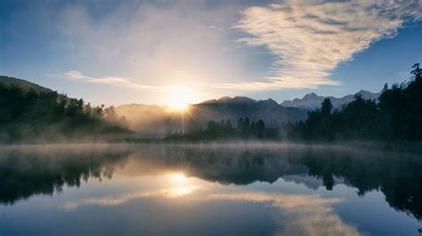 Landscape Mountains Lake Forest Nature Reflection Hd Wallpaper