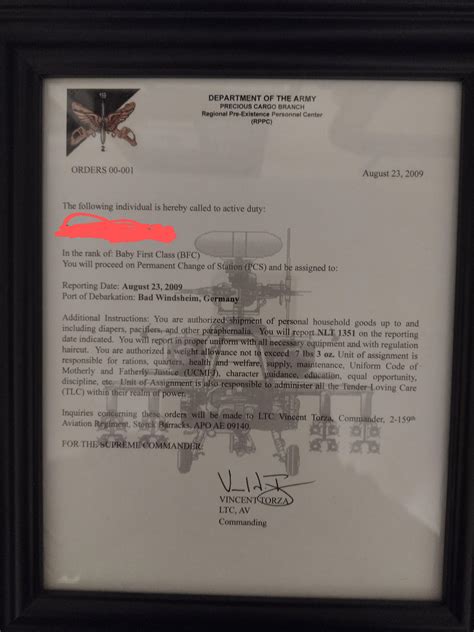 My Son Got Pcs Orders When He Was Born R Army