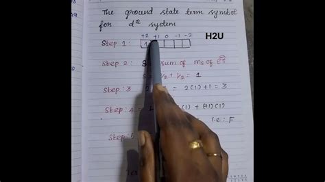 Term Symbol For D2 System Youtube