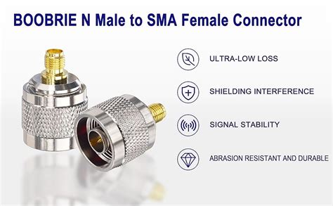 Boobrie N Type Male To Sma Female Rf Coaxial Adapter Sma To N Type Ada
