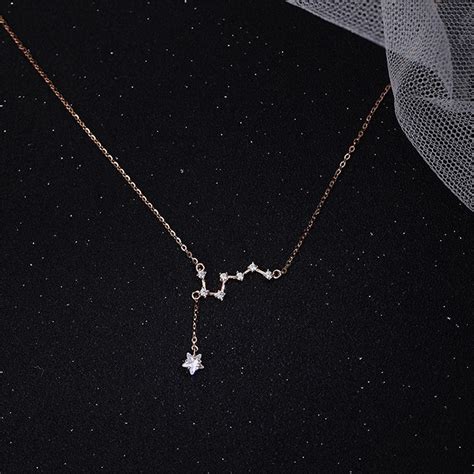 ins新款北斗七星项链女 轻奢小众设计感流苏吊坠锁骨链冷淡风颈链 阿里巴巴