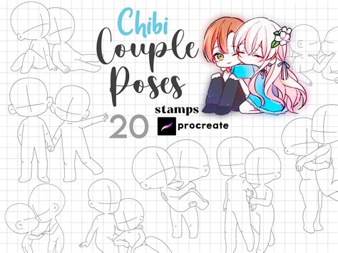 Pose Đôi Đẹp Mắt Cute Chibi Couple Poses Hình ảnh Pose đôi Mới Nhất Và đẹp Mắt