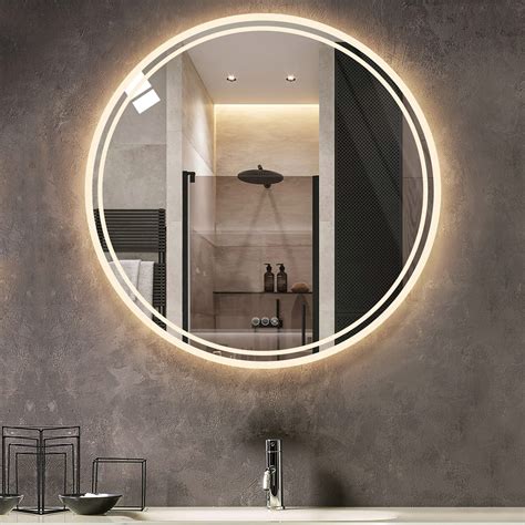 Buy Wisfor Led Bathroom Vanity Mirror 60cm Round Illuminated Wall Ed