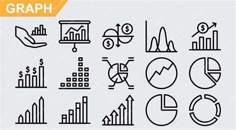 Premium Vector Graph Vector Icons On White Background