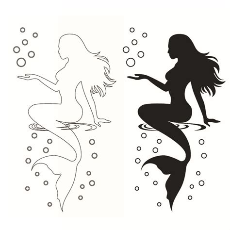 Gambar Putri Duyung Hitam Putih 53 Koleksi Gambar