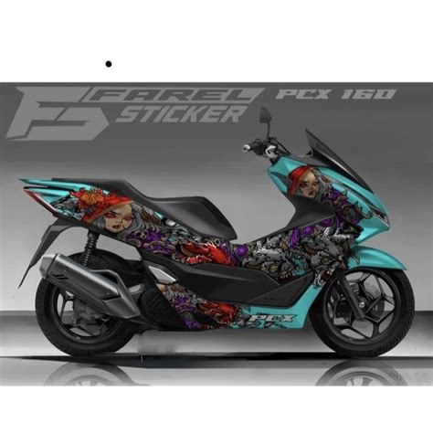 Honda Pcx Fullbody Motorcycle Variation Sticker Decal Fullbody Striping Latest Motif