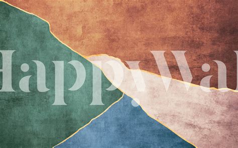 Retro Geometric Wallpaper In Earthy Tones