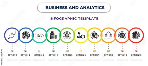 Business And Analytics Infographic Design Template With Search