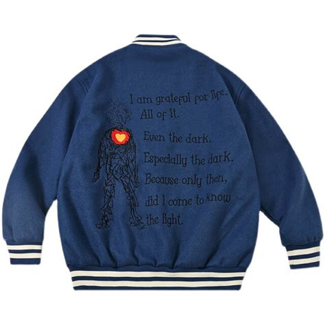 Rappeye Love American Street Baseball Uniform Jacket Mens Spring And