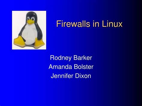 PPT Firewalls In Linux PowerPoint Presentation Free Download ID 4245734