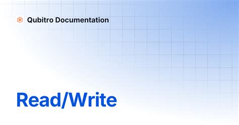 Readwrite Qubitro Documentation