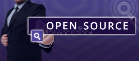 writing displaying text open source internet concept denoting software