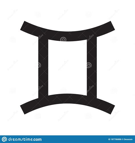 Gemini Zodiac Sign Astrological Calendar Zodiacal Black And White