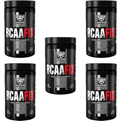 Kit 5x Bcaa Fix Darkness 120 Tabletes Integralmédica Otimanutri