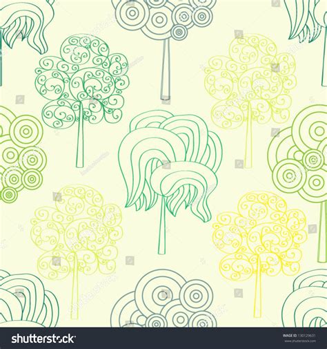 Trees Seamless Background Stock Vector Royalty Free Shutterstock