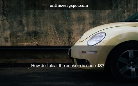 How Do I Clear The Console In Node Js On This Very Spot