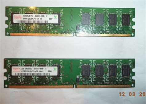 4GB 2 X 2GB DDR2 800 Mhz PC2 6400 RAM Hynix