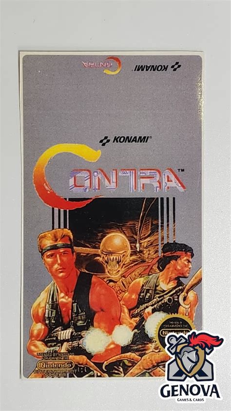 Contra Nes Replacement Game Label Sticker Precut Worksheets Library