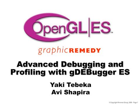 Ppt Advanced Debugging And Profiling With Gdebugger Es Powerpoint
