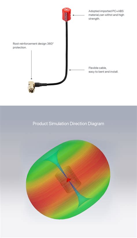 Antena Foxeer Micro Lollipop 15cm 58g Omni Angle Sma Rhcp Para Gafas