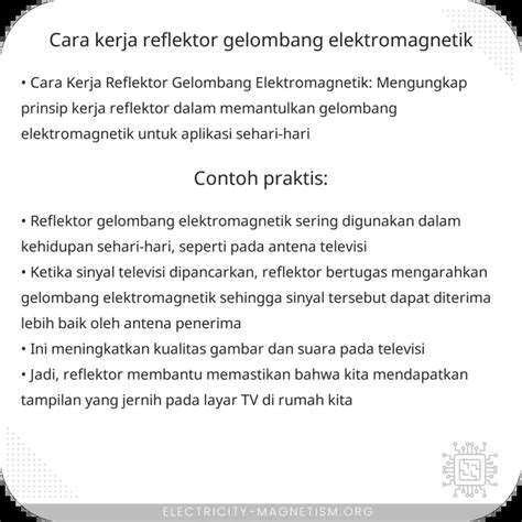 Cara Kerja Reflektor Gelombang Elektromagnetik Electricity Magnetism