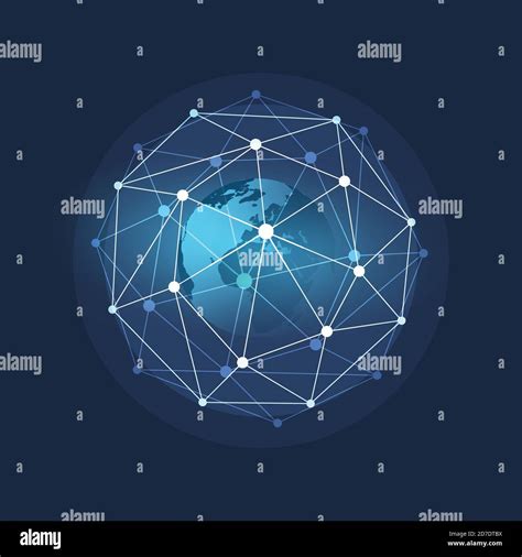 Cloud Computing And Networks Concept With Earth Globe Abstract Global Digital Connections