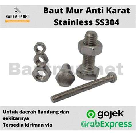 Jual Baut Hexagonal 10x100mm Ss 304 L Stainless Baut 3cm Anti Karat