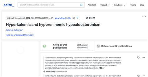 Hyperkalemia And Hyporeninemic Hypoaldosteronism