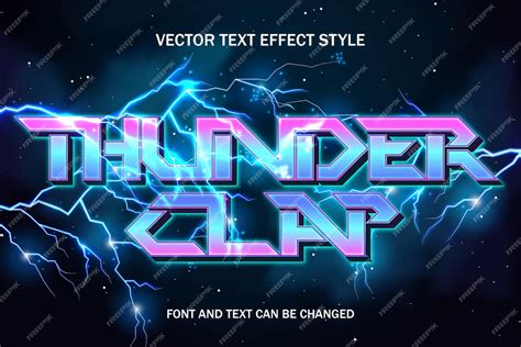 Premium Vector Thunder Lightning Bold Flash Font Typography Editable